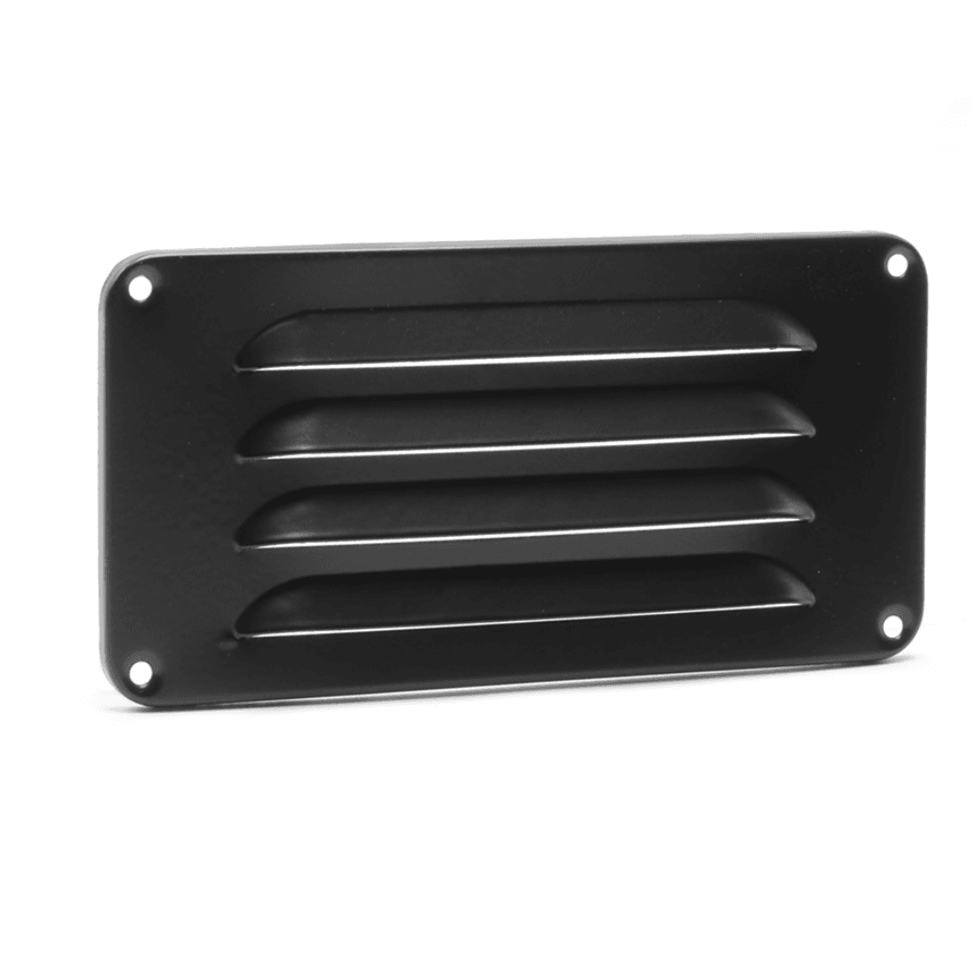 ALU schoepenrooster 180x90mm zwart | Jan Wit